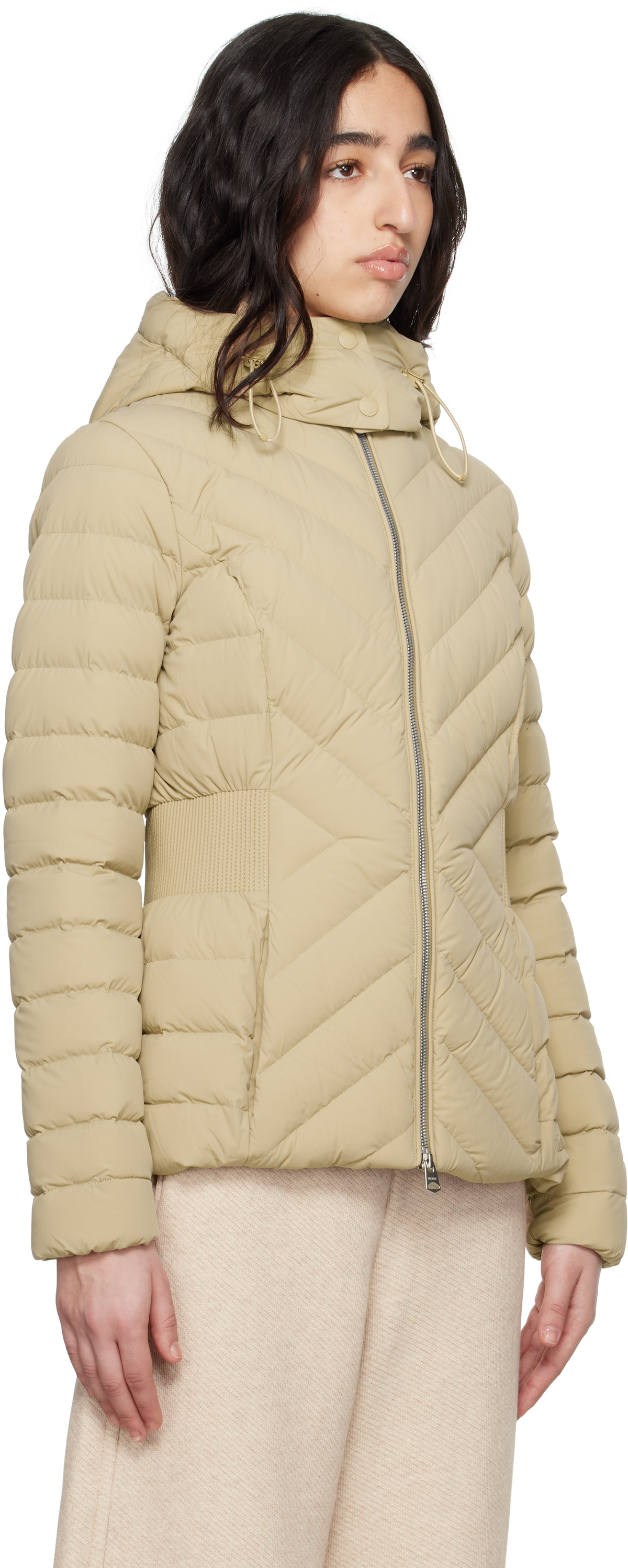 MACKAGE Beige Idalee Hooded Light Down Jacket Mackage