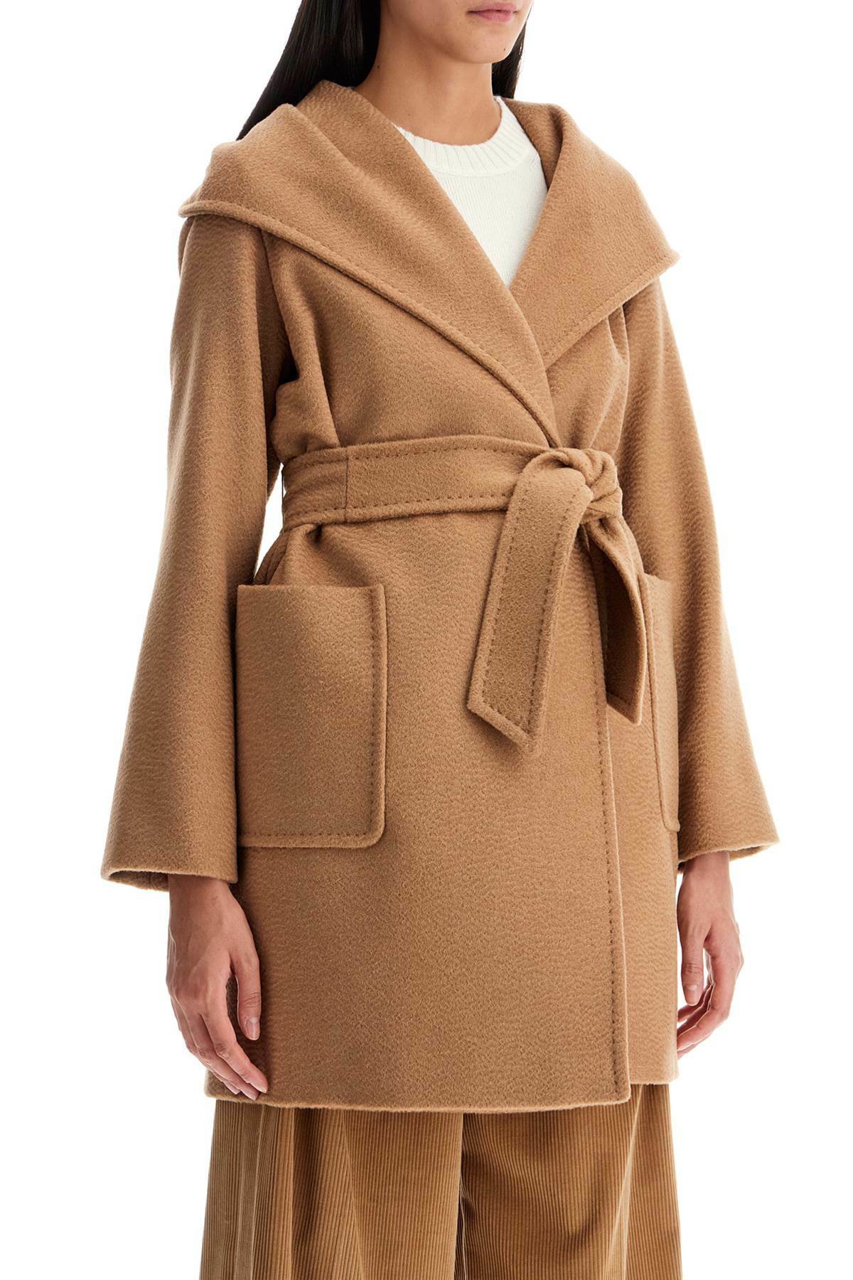MAX MARA 'rialto' hooded midi coat Brown Max Mara