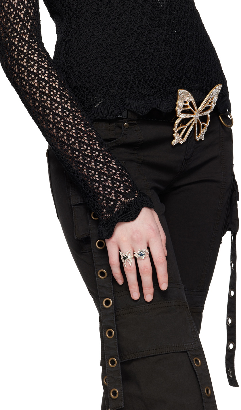 Harlot Hands SSENSE Exclusive Silver Butterfly Ring Harlot Hands