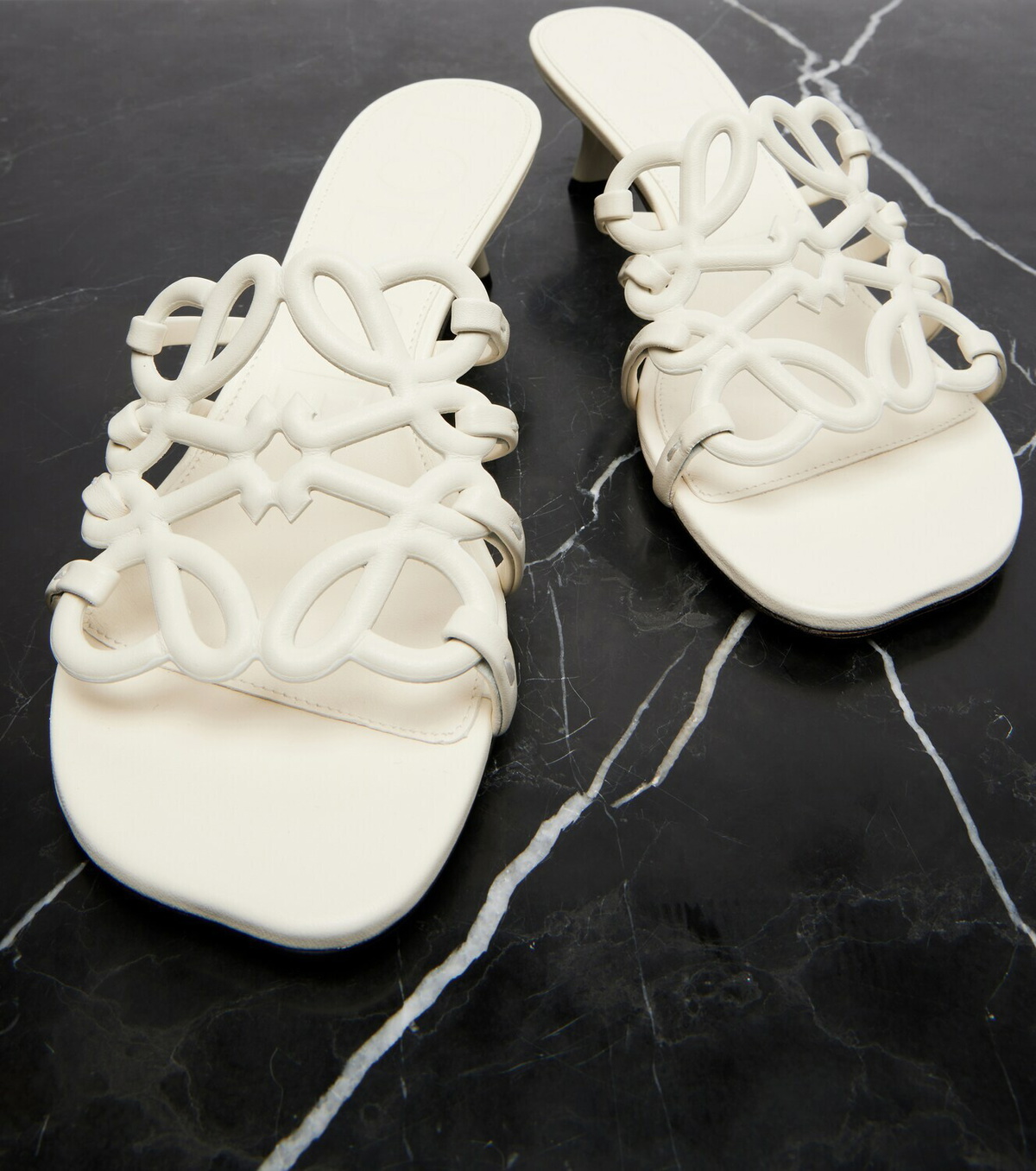 Loewe Petal Anagram leather mules Loewe