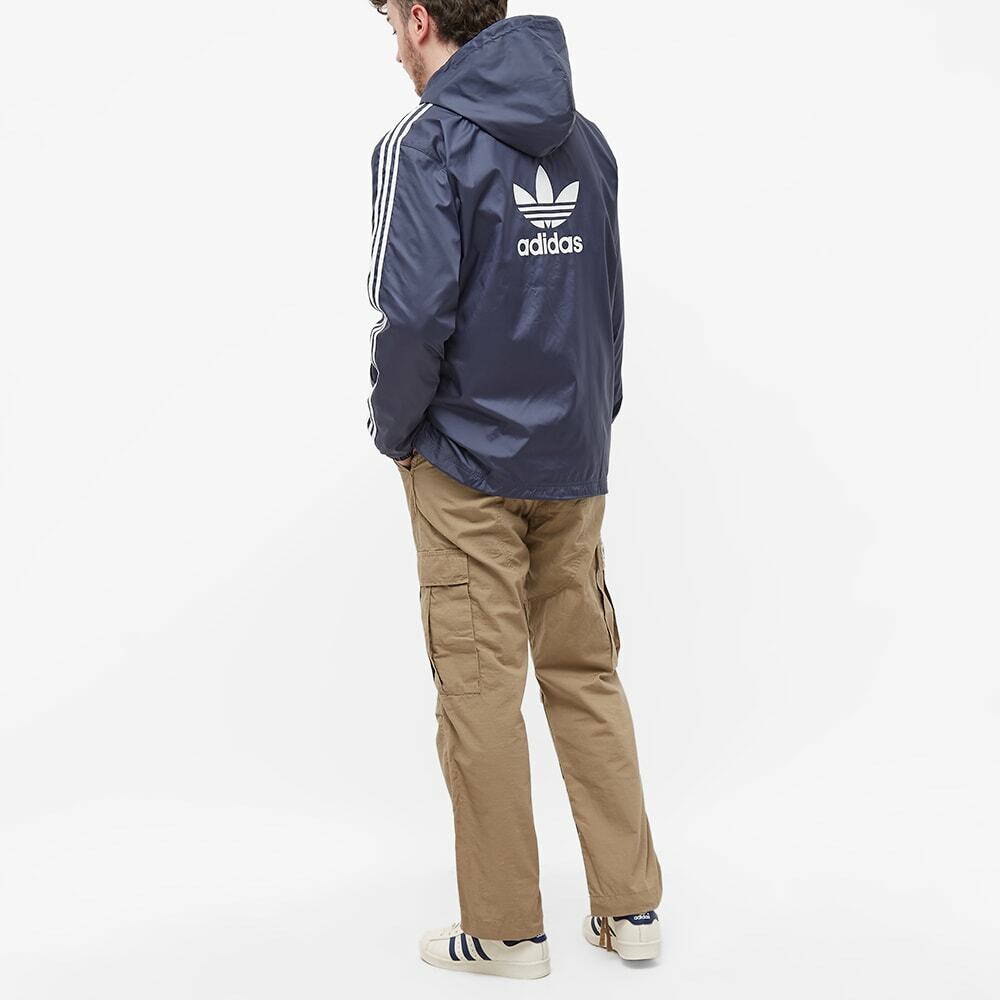 Adidas Men's 3 Stripe Windbreaker in Shadow Navy adidas