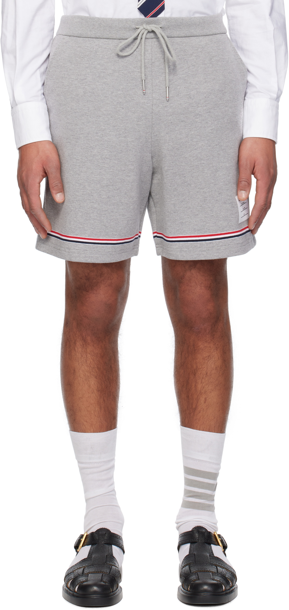 Thom Browne Gray Mid-Thigh Shorts Thom Browne