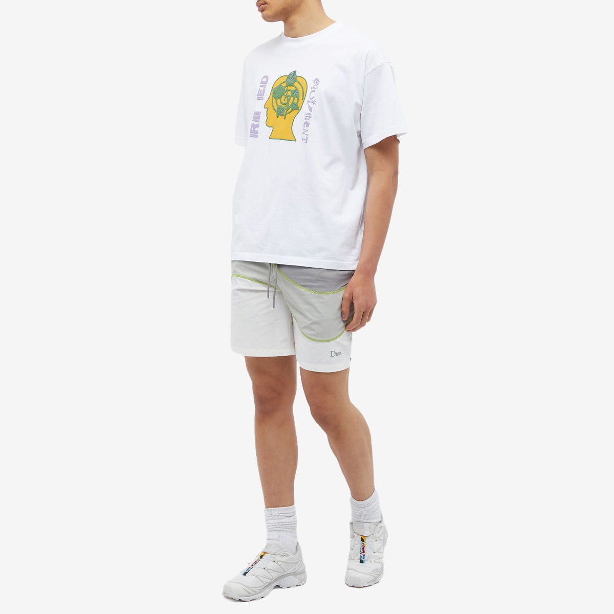 Dime Men's Wave Sports Shorts in Gray Dime