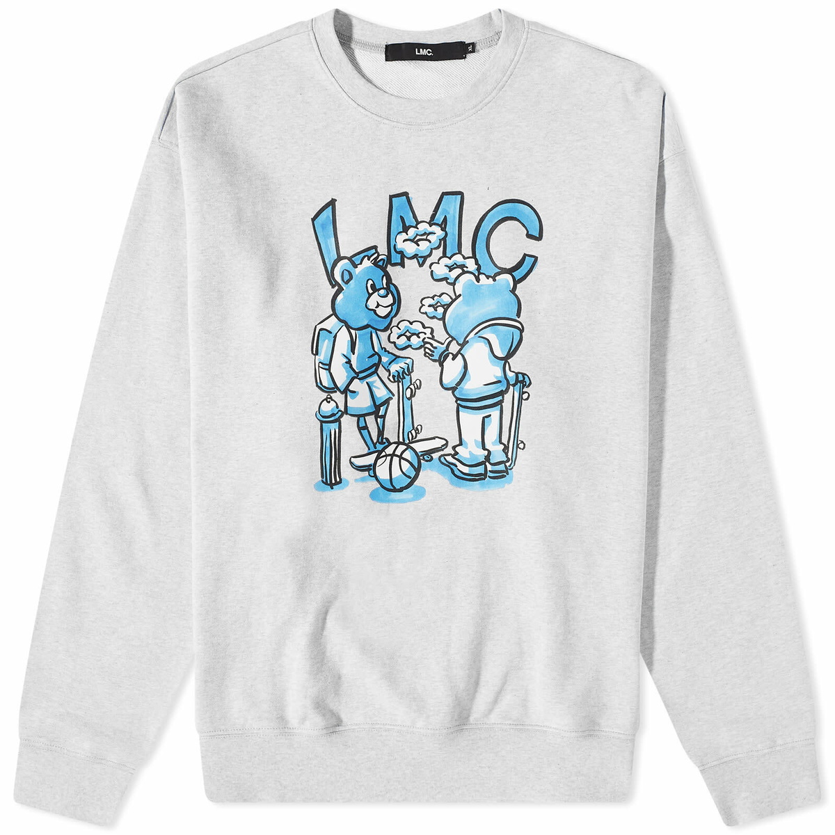 LMC Men's YH Winner Crew Sweat in Heather Grey LMC