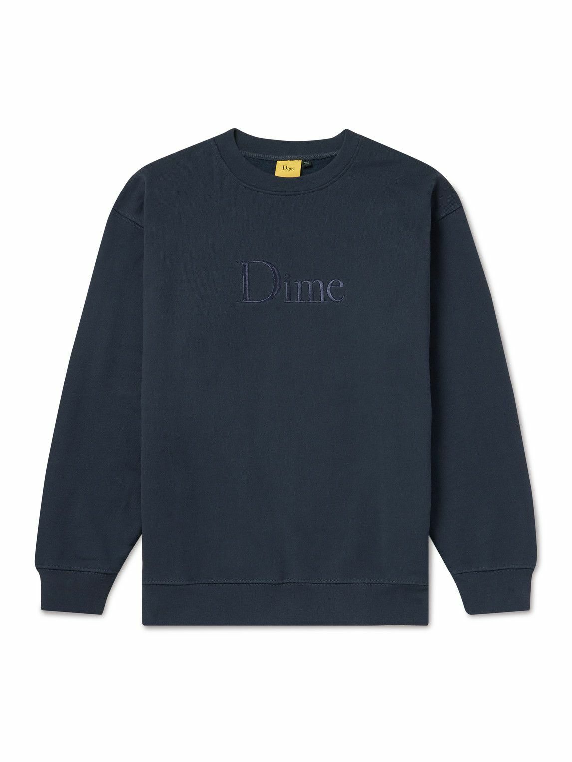DIME - Logo-Embroidered Cotton-Jersey Sweatshirt - Blue Dime