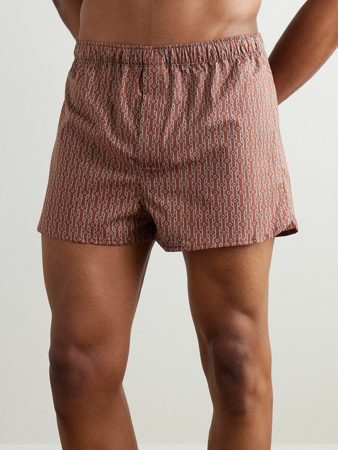 Derek Rose - Nelson 103 Printed Cotton Boxer Shorts - Red Derek Rose