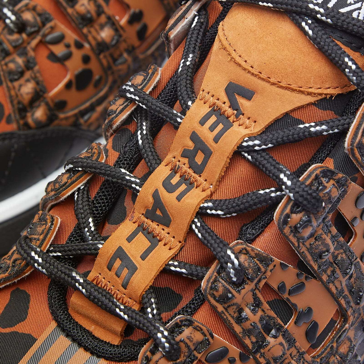 Versace Men's Trigreca Sneakers in Black/Caramel Versace