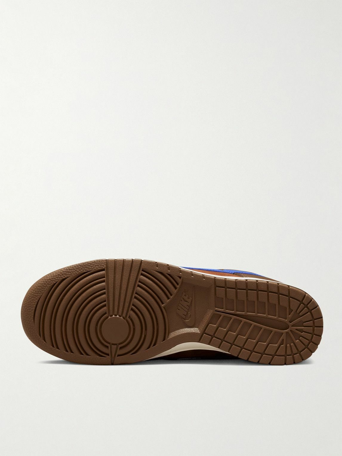 Nike - Dunk Low Retro Leather-Trimmed Suede Sneakers - Brown Nike