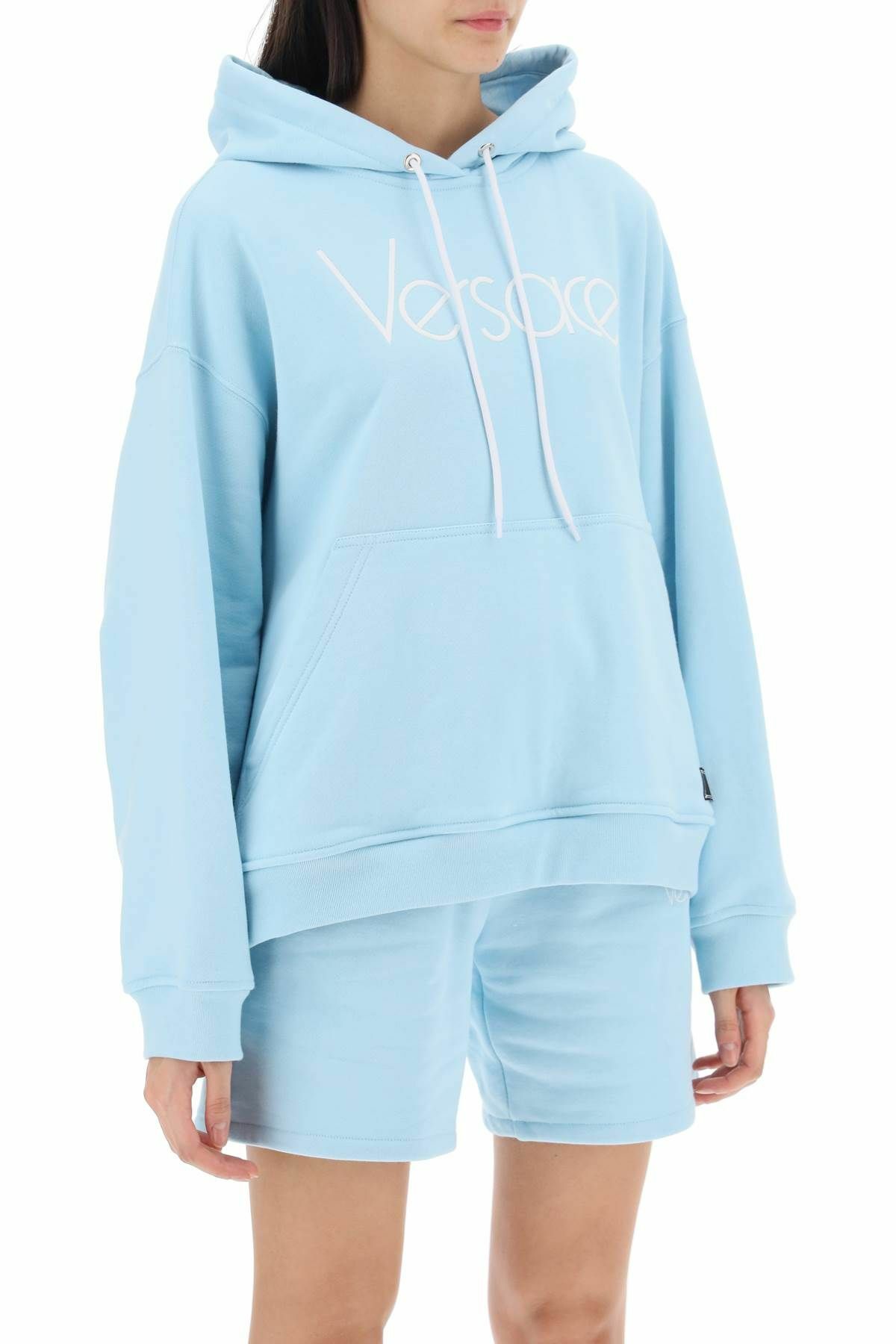 VERSACE hoodie with 1978 re-edition logo Light blue Versace