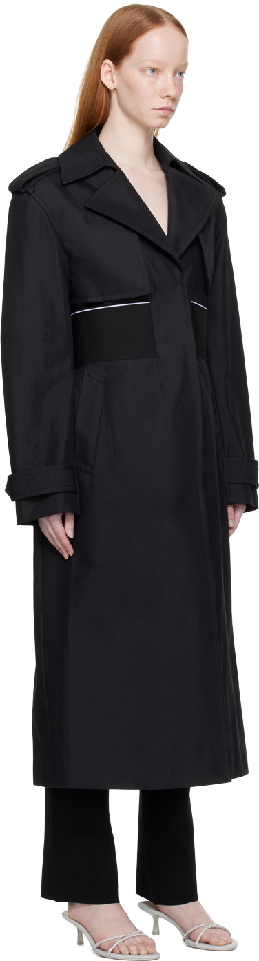 Alexander Wang Black Cinched Trench Coat Alexander Wang
