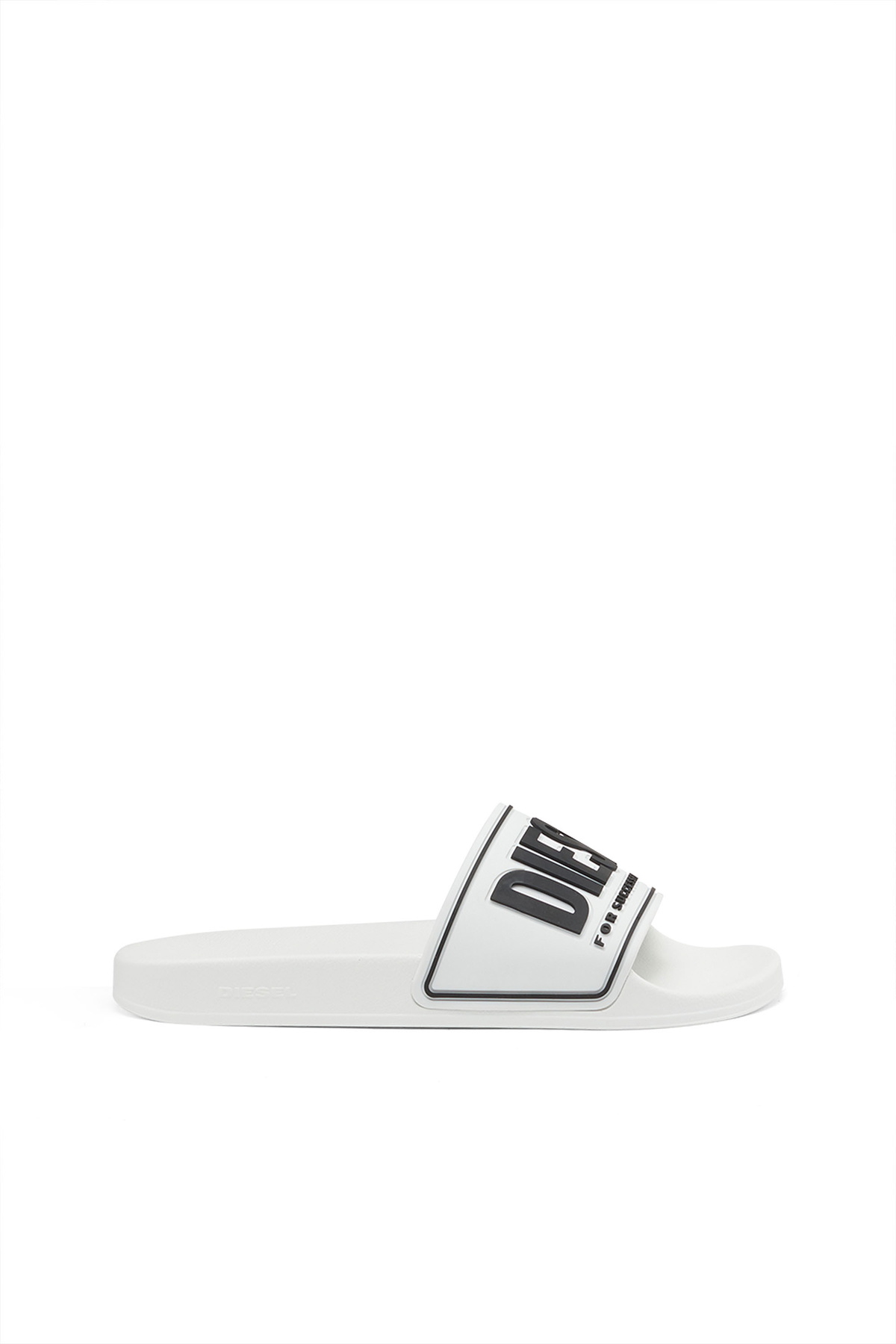 Diesel Sa-Mayemi-Rubber slides with embossed logo - Slides Womens in ...