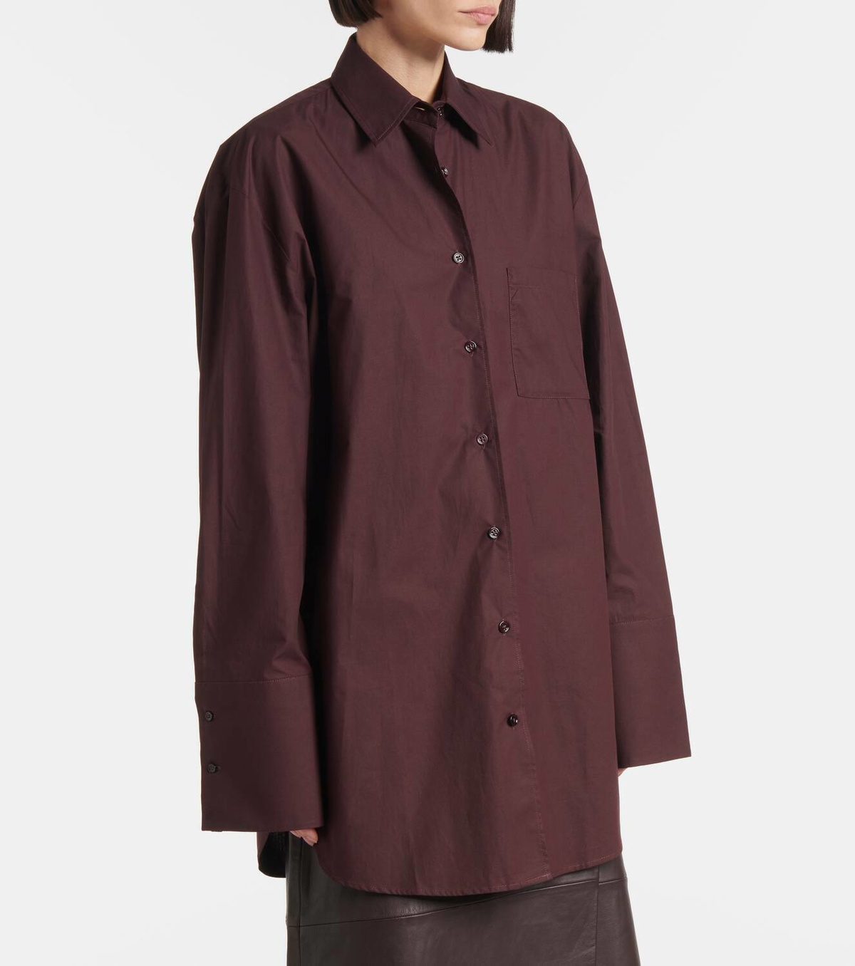 The Frankie Shop Helen oversized cotton poplin shirt The Frankie Shop