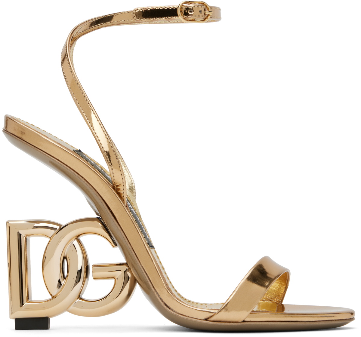 Dolce&Gabbana Gold Wedge Heeled Sandals Dolce & Gabbana