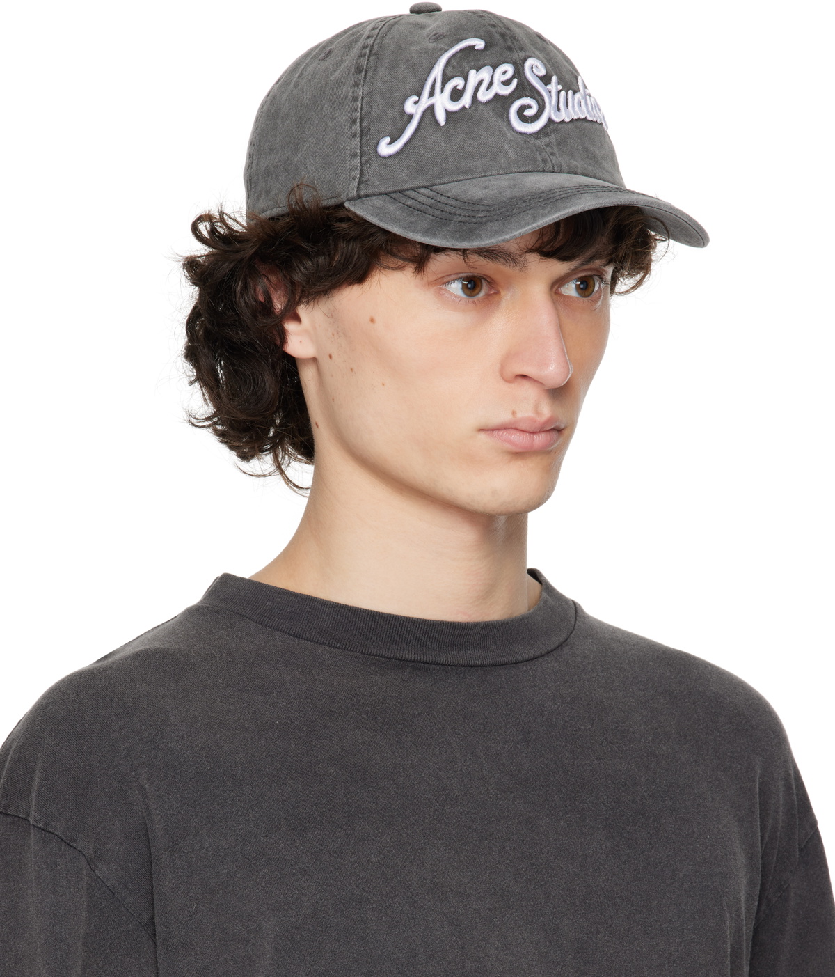 Acne Studios Black Logo Cap Acne Studios
