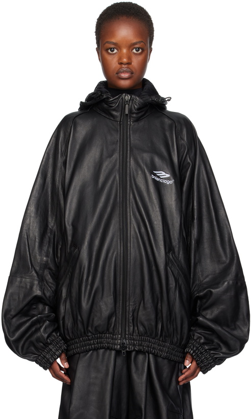 Balenciaga 3B Sports Icon leather track jacket Balenciaga