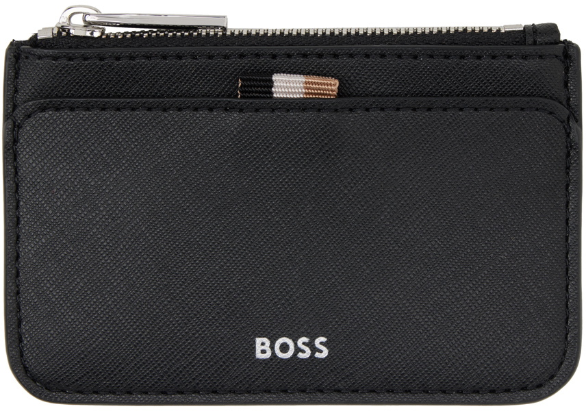 BOSS Black Zip Card Holder BOSS