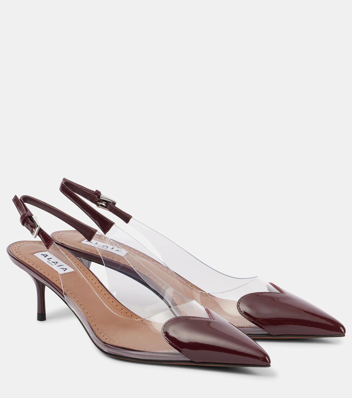 Alaïa Le Cœur leather slingback pumps ALAÏA