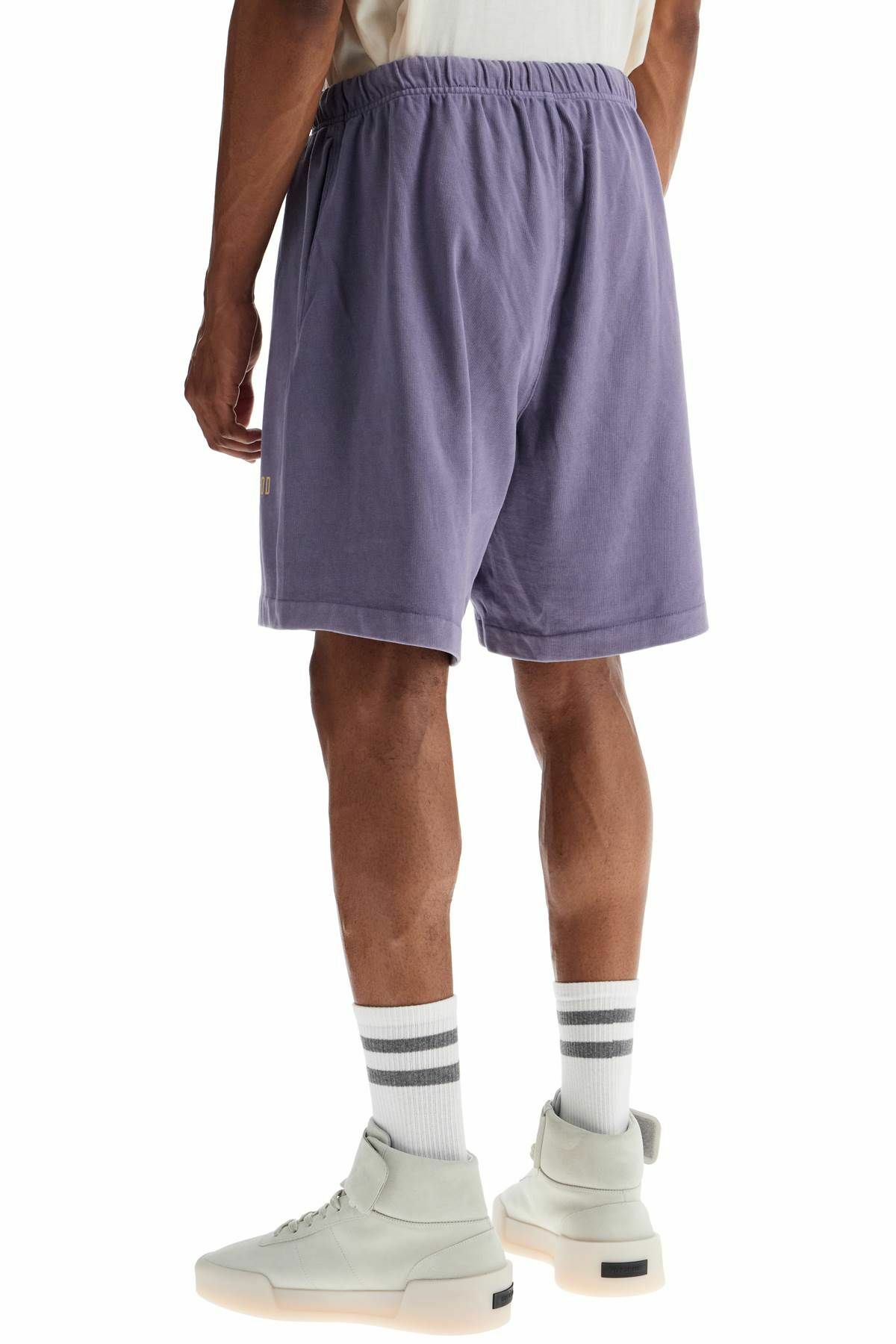FEAR OF GOD ESSENTIALS heavy jersey soccer shorts Purple Fear Of God ...