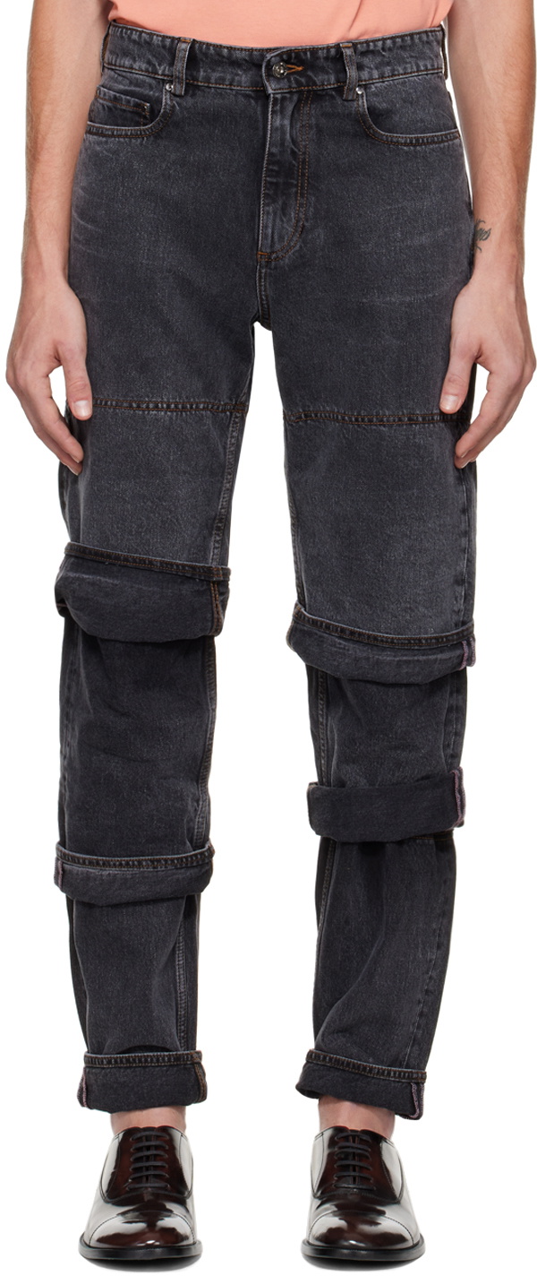 Y/Project Black Multi Cuff Jeans Y/Project