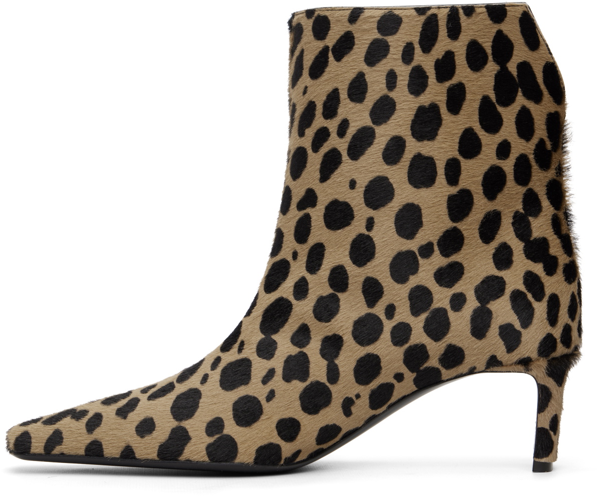 KHAITE Beige & Black Ona Ankle Boots Khaite