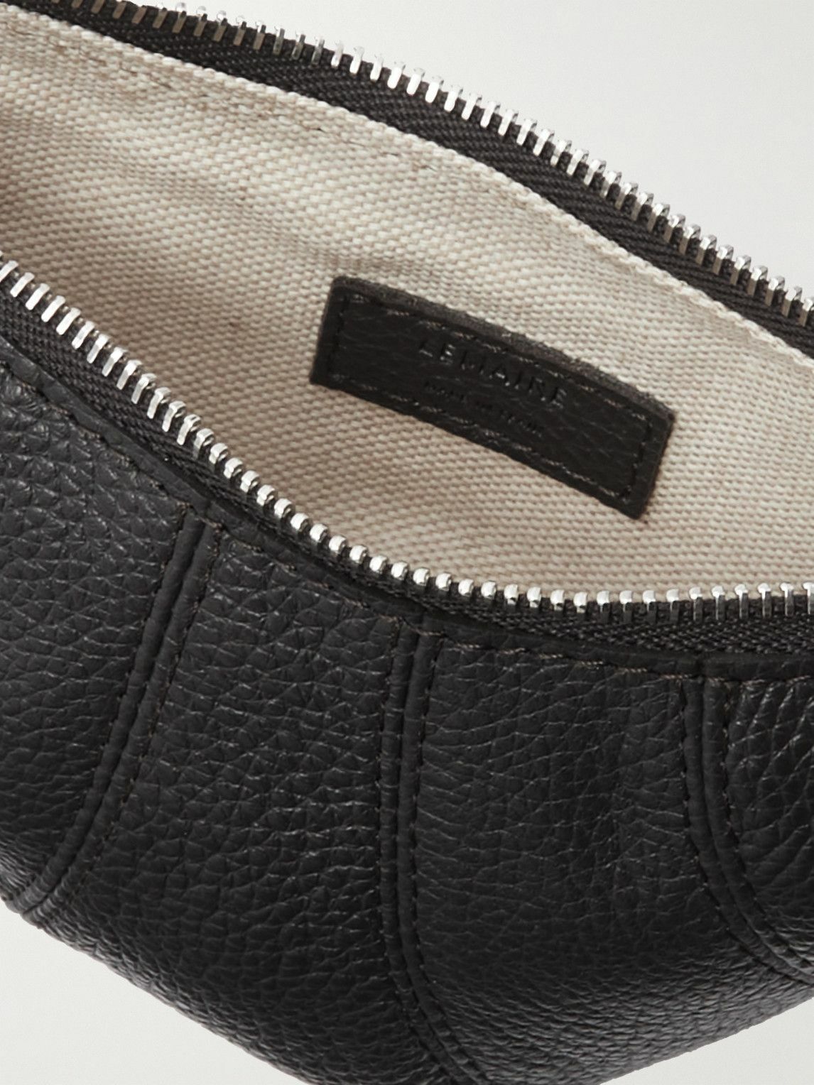 Lemaire - Croissant Full-Grain Leather Zipped Wallet Lemaire