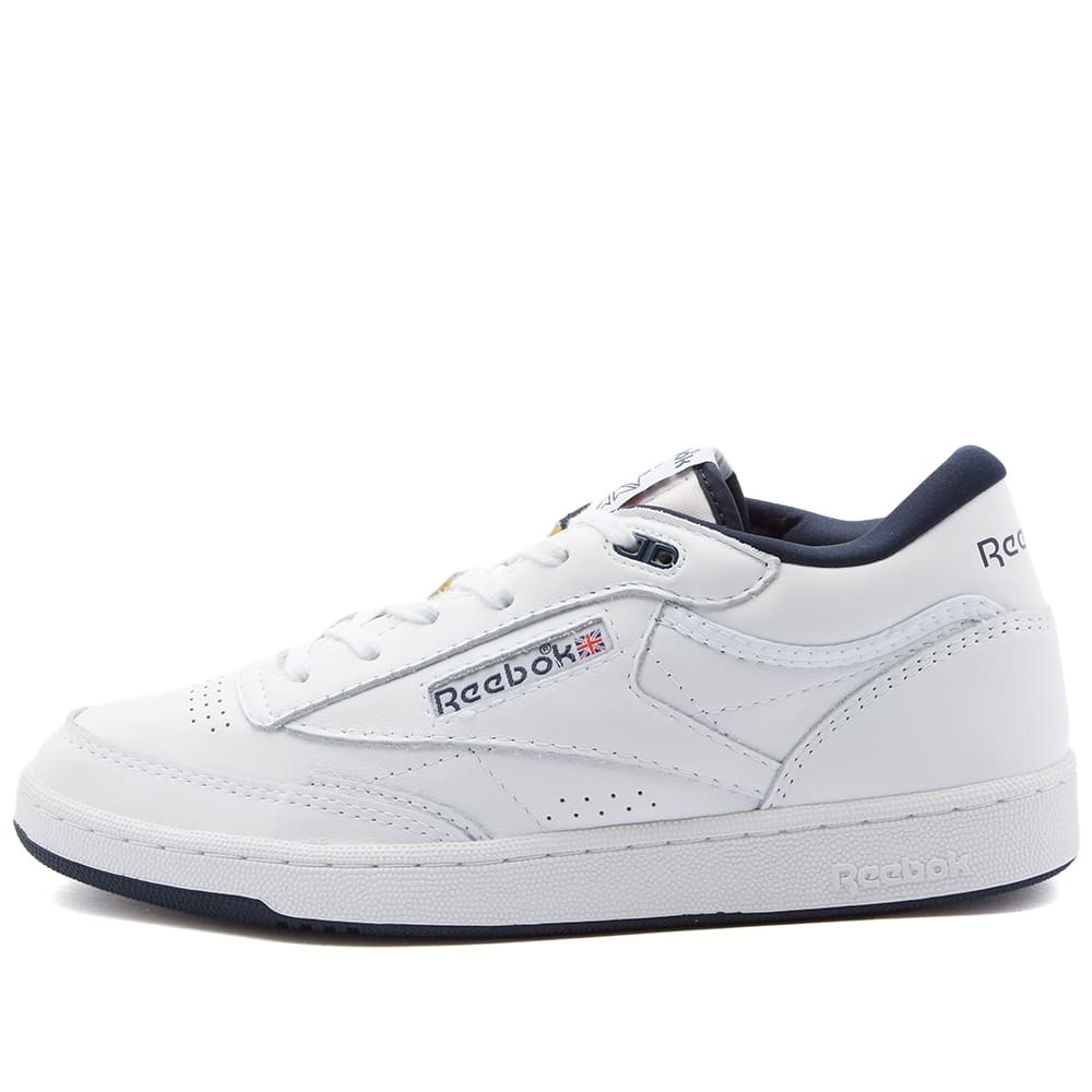 Reebok Men's Club C Mid II Vintage Sneakers in White/Vector Navy/Vector Red Reebok