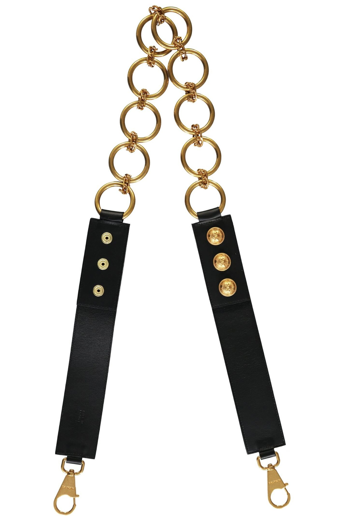 Balmain Leather And Chain Shoulder Strap Balmain