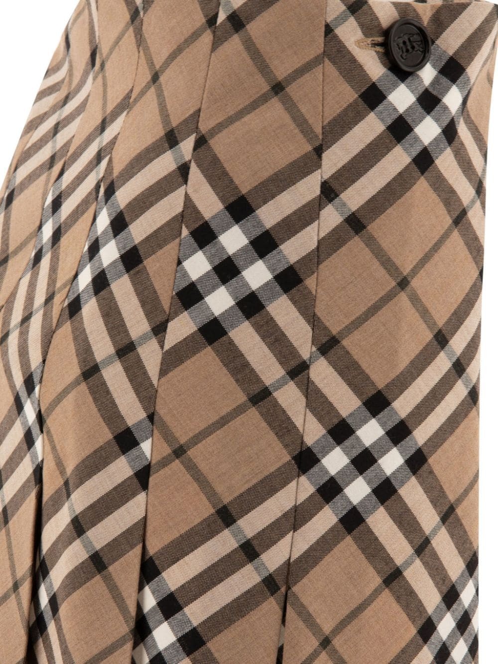 BURBERRY - Wool Blend Checked Skirt Burberry