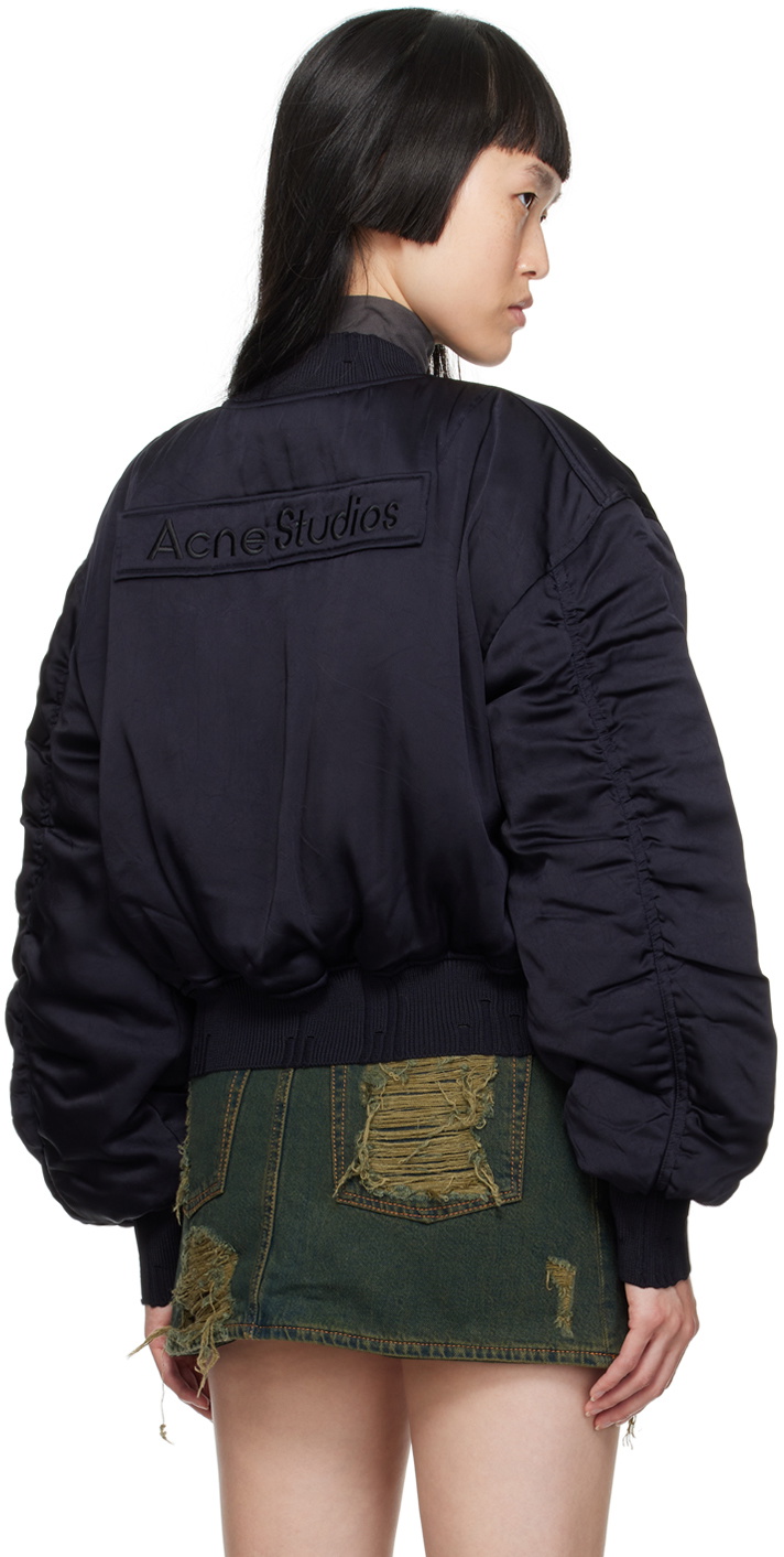 Acne Studios Black Patch Bomber Jacket Acne Studios