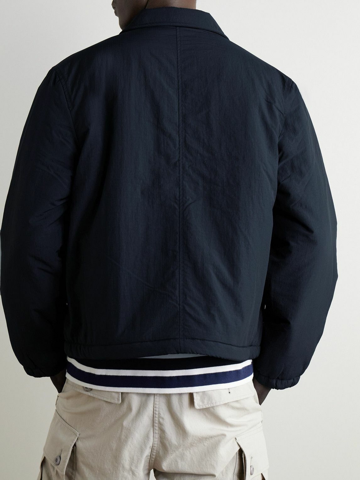 Folk - Padded Nylon-Ripstop Bomber Jacket - Blue Folk