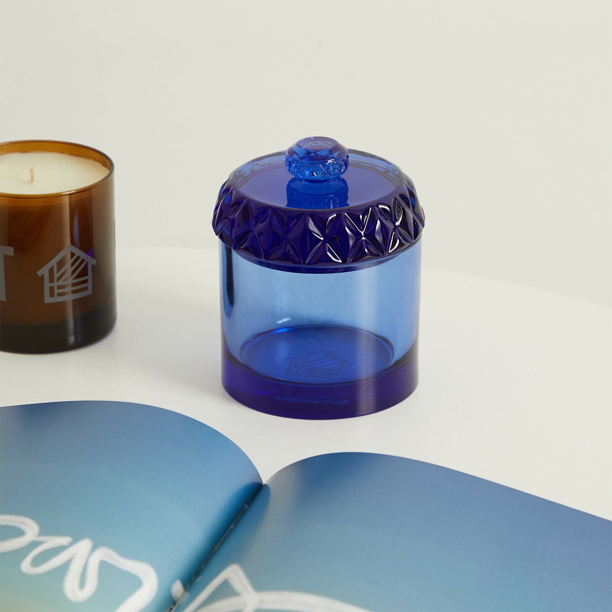 Houseplant by Seth Rogen Glass Stash Jar in Blue Houseplant