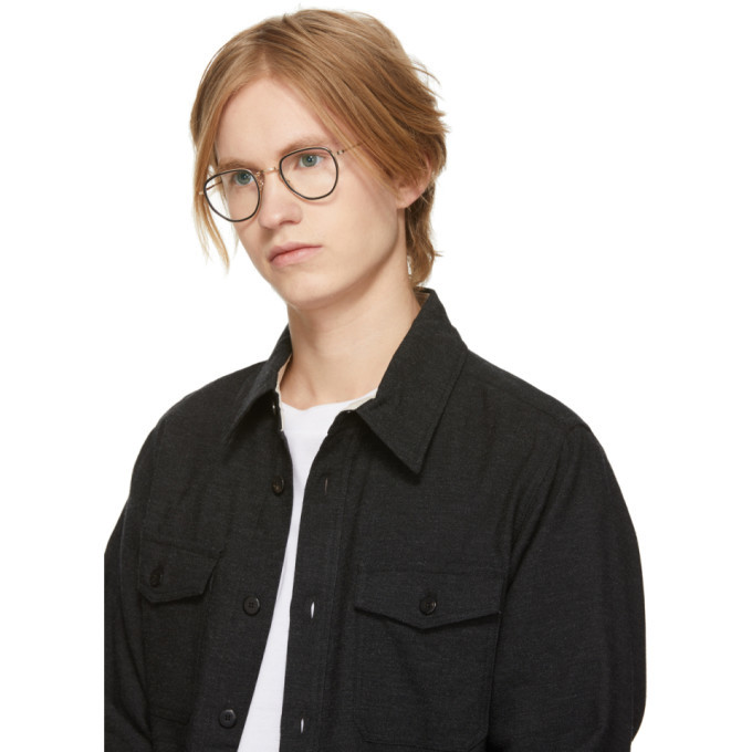 Mr. Leight Gold and Black Matte Roku Glasses Mr. Leight