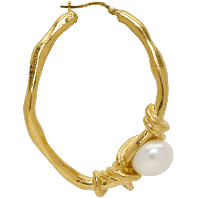 Acne Studios Gold Allison Earring Acne Studios
