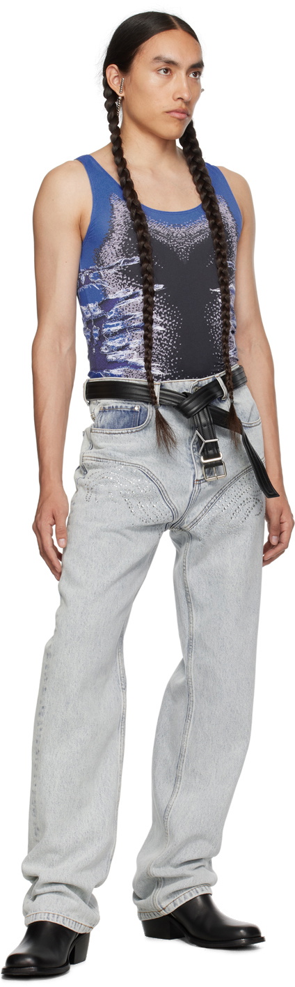 Y/Project Blue Whisker Print Tank Top Y/Project