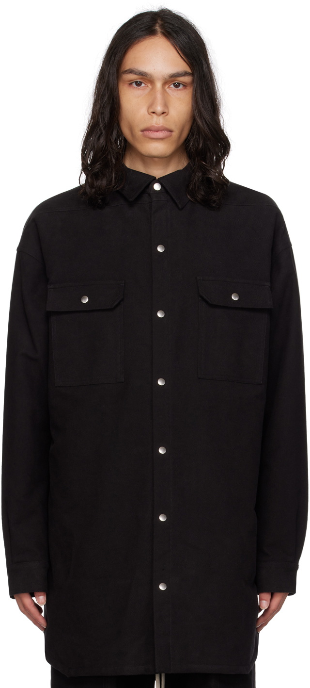 Rick Owens Black Press-Stud Jacket Rick Owens
