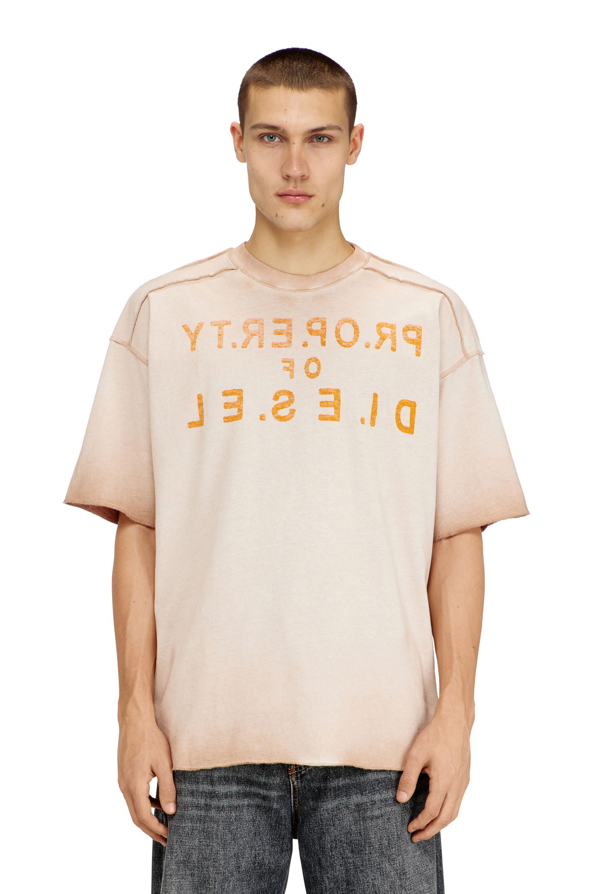 Diesel Relaxed cotton T-shirt with front and back print Diesel