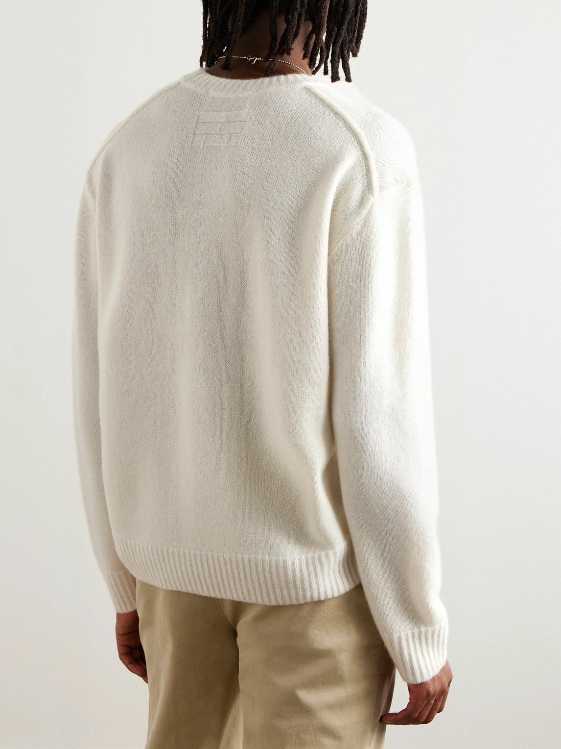 FRAME - Cashmere and Silk-Blend Sweater - White Frame Denim