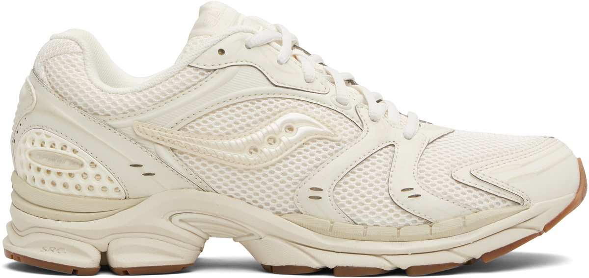 Saucony Off White Beige Progrid Triumph 4 Heritage Sneakers Saucony