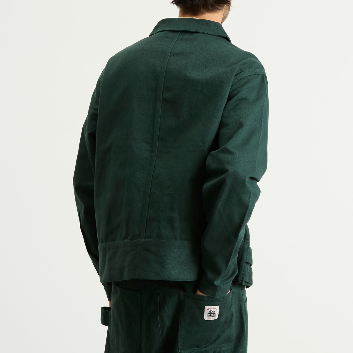 Bode Men's Knolly Brook Side Tab Jacket in Green Bode