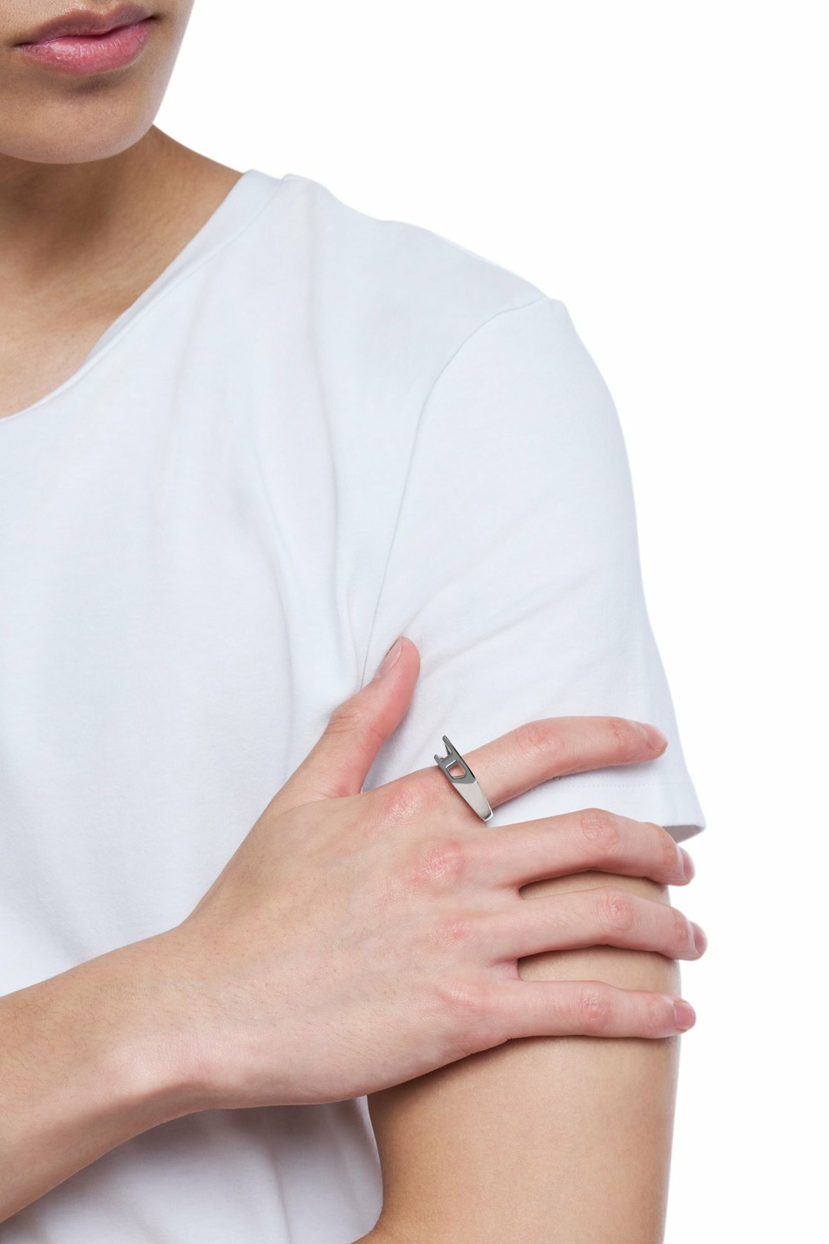 Diesel Stainless steel signet ring - Rings - Unisex - Silver Diesel