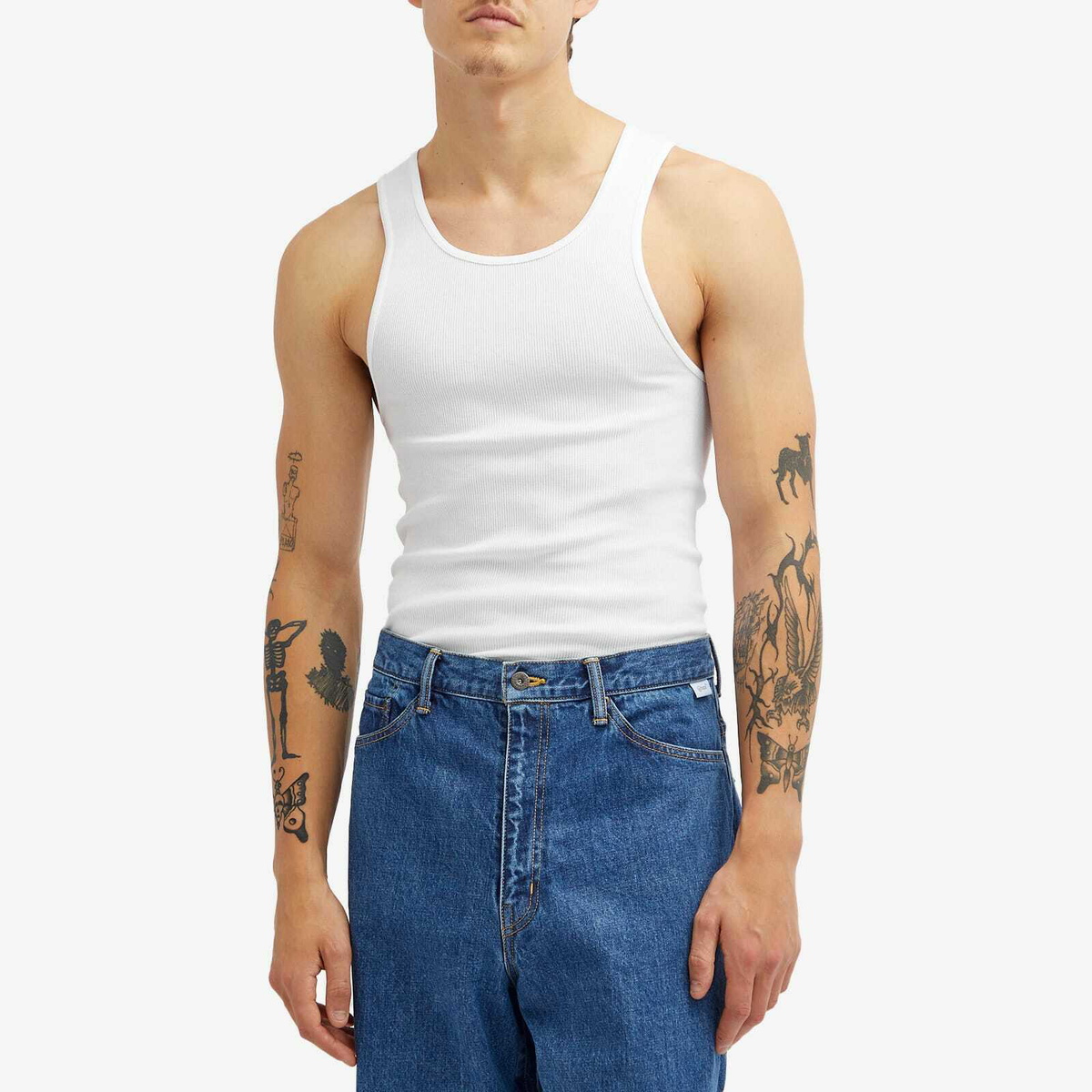 WTAPS Men's 02 Skivvies 3-Pack Vest in White WTAPS