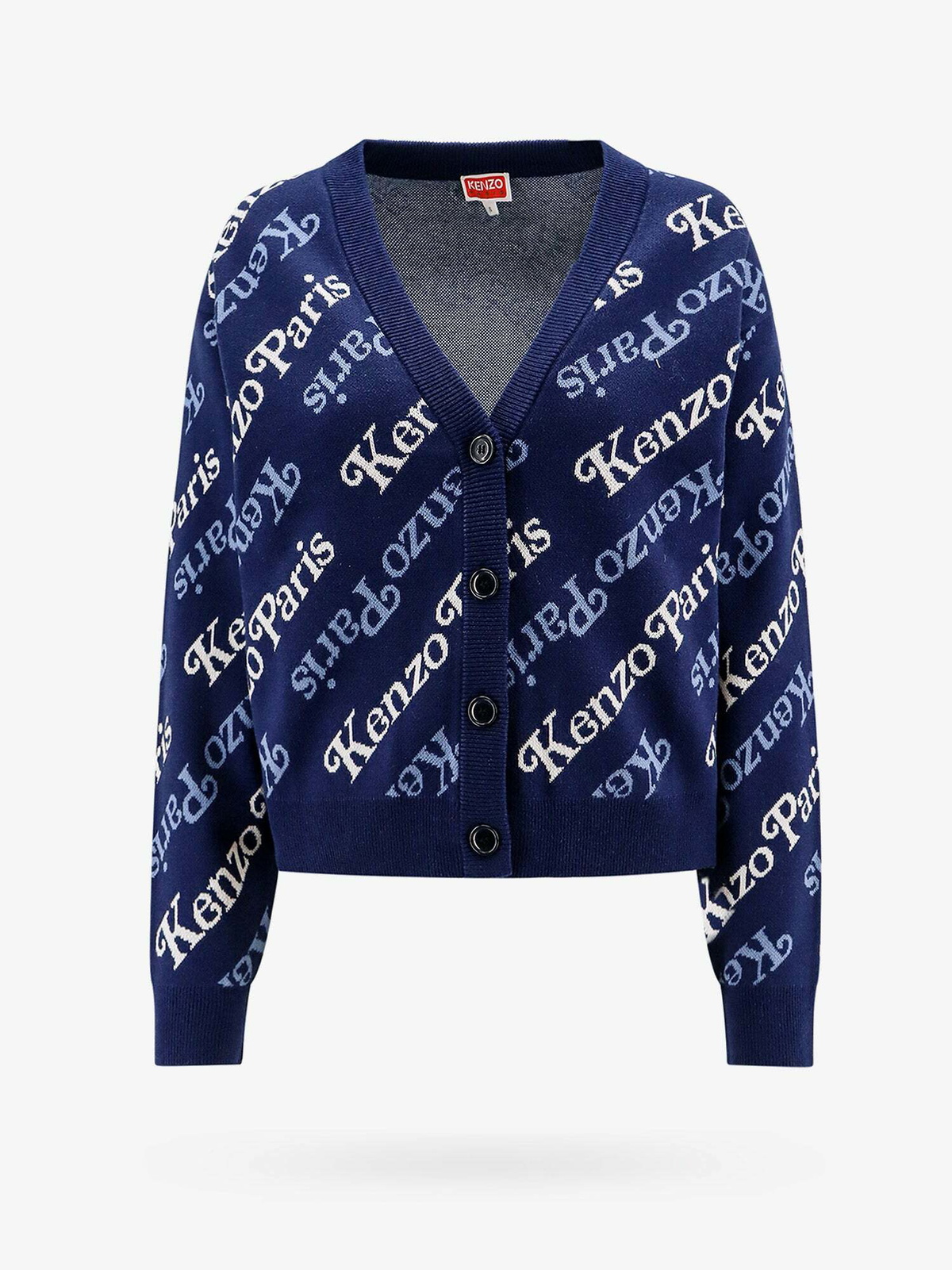 Kenzo Paris Cardigan Blue Womens Kenzo