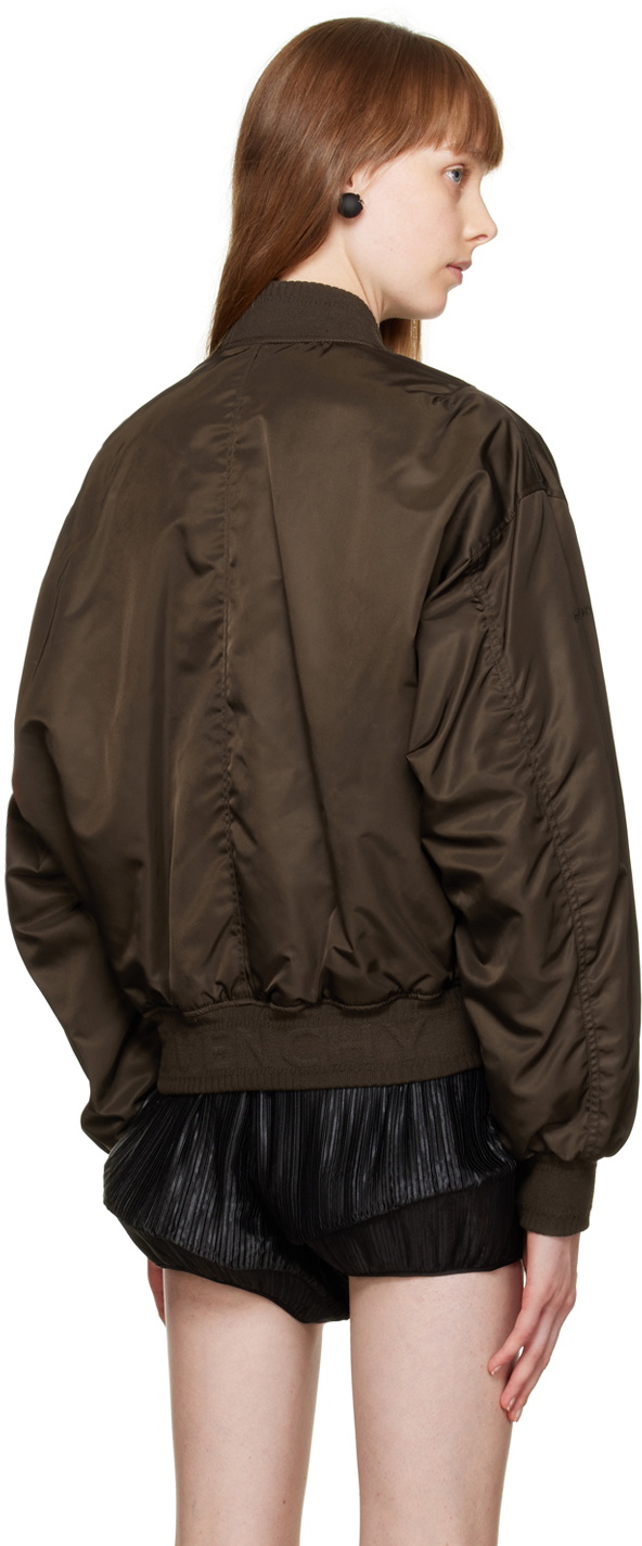 Givenchy Brown Multi Pockets Bomber Jacket Givenchy