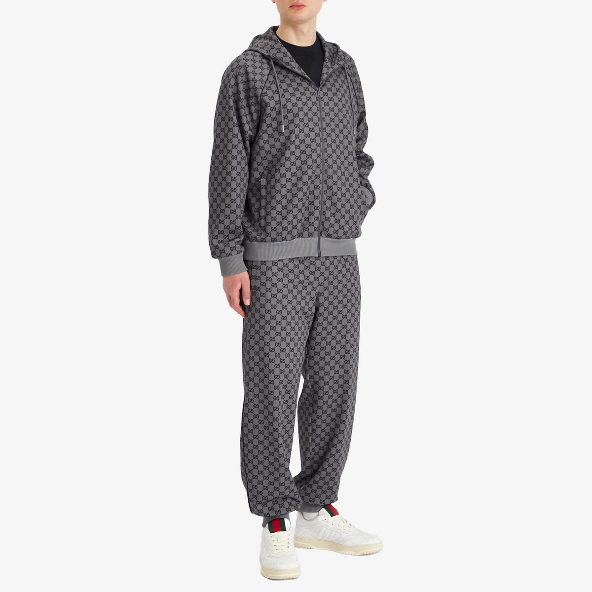 Gucci Men's Light Neoprene Jogging Pants in Grey/Black Gucci