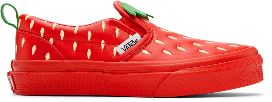 Vans Kids Red Classic Slip-On Berry Little Kids Sneakers Vans