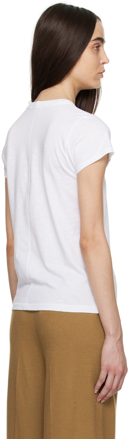 rag & bone White Embroidered T-Shirt Rag and Bone