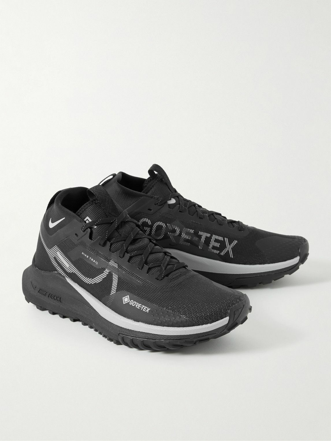 Nike Running - React Pegasus Trail 4 GORE-TEX Mesh Running Sneakers ...
