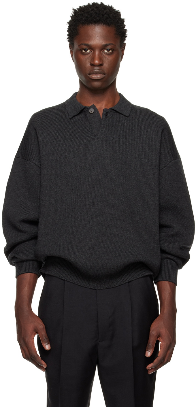 Fear of God Black Button Placket Polo Fear Of God