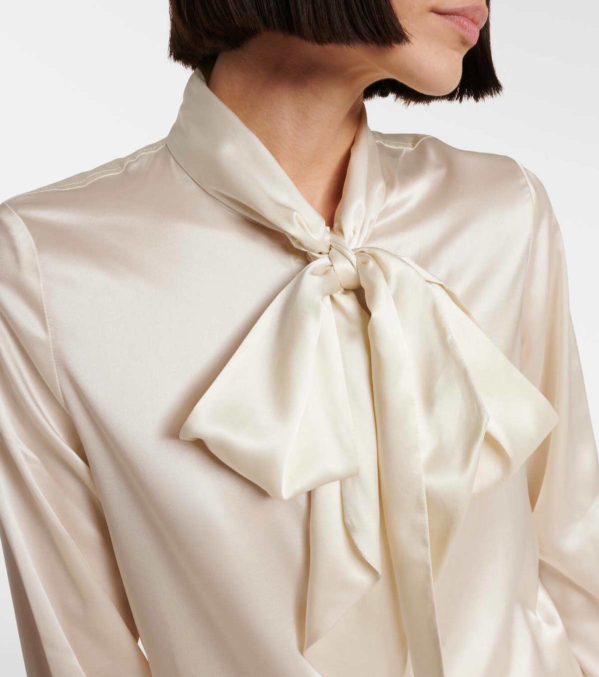 Nina Ricci Tie-neck satin blouse Nina Ricci