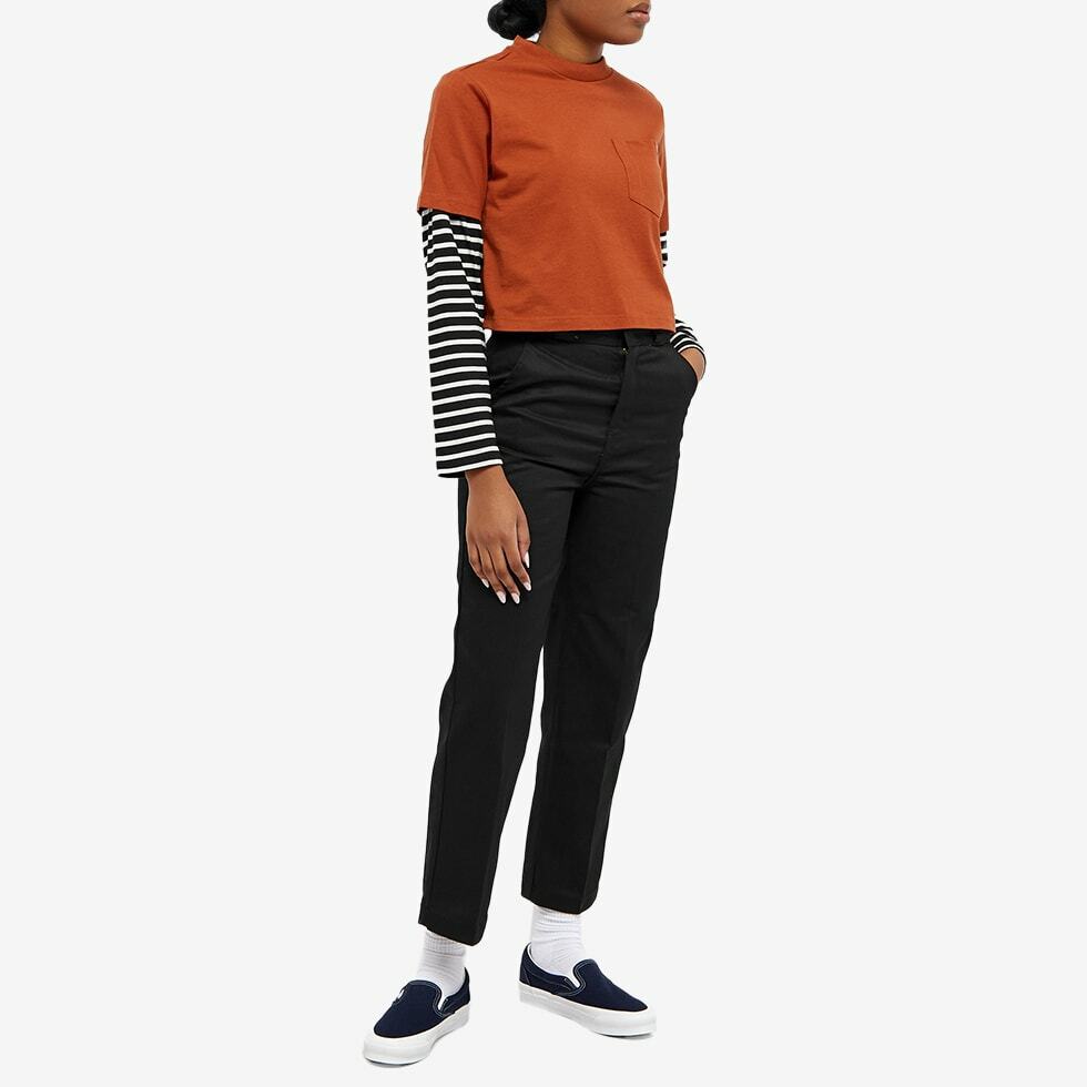 Dickies Women's Phoenix Straight Cropped Pant in Black Dickies Construct